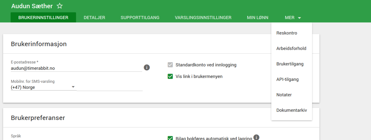 Synkronisering med Tripletex - Timerabbit hjelpesenter